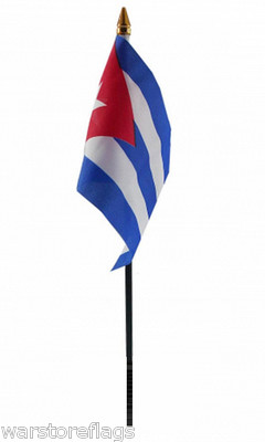 SMALL HAND WAVING FLAG CUBA 6" X 4" cuban flags Havana | eBay