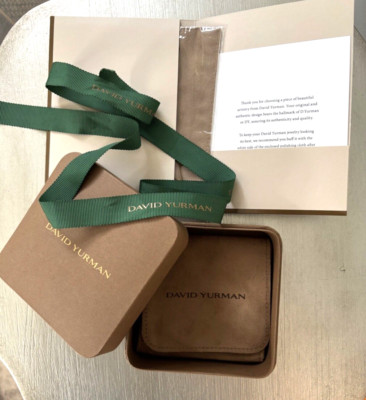 David Yurman Gift Box 4.5 x 4.5 x 2 Suede Magnetic Pouch Cleaning Cloth ...