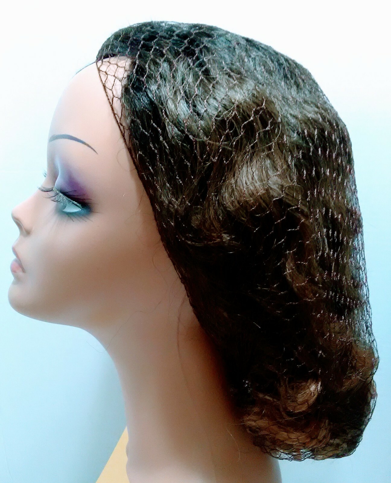 2 pcs thin brown restaurant cooking snoods Hair net Cap elastic band | eBay