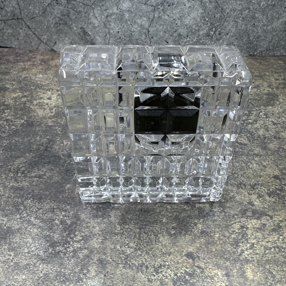 Waterford Crystal Square Bevel Edge Design Small Desk Clock Ireland | eBay