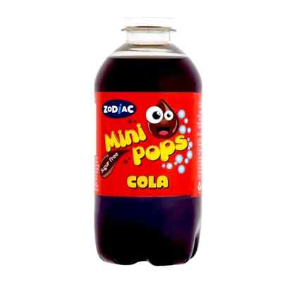 Zodiac Mini Pops Fizzy Cola 330ml Sugar Free Soda Drink Twist Cap Party ...