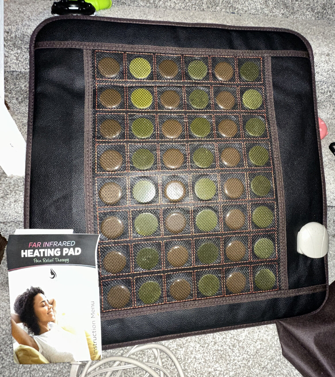 Far Infrared Jade Heating Pad for Back Pain Relief 23.5” X 22” Open Box ...