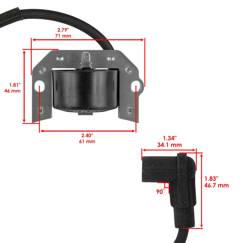Ignition Coil fits John Deere X324 Serial Number ( - 010000) MIA11064 ...