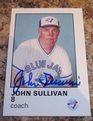 1987 TORONTO BLUE JAYS FIRE SAFETY SET JOHN SULLIVAN SIGNED BASEBALL ...