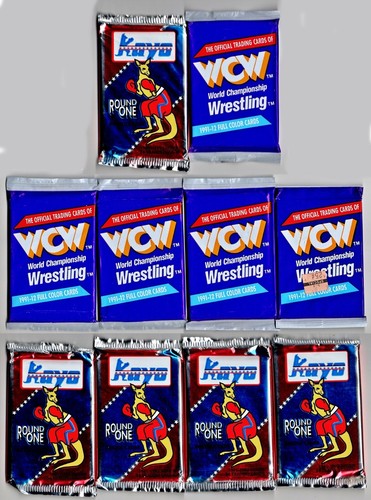 UNOPENED LOT OF 10 PACKS 1991-1992 WCW WRESTLING & KAYO BOXING SPORTS ...