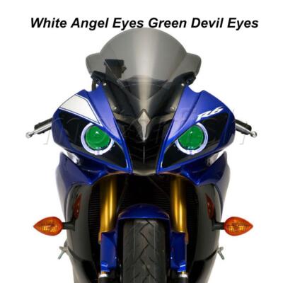 Assembly Projector White Angel Green Devil Eye Headlight for Yamaha YZF ...
