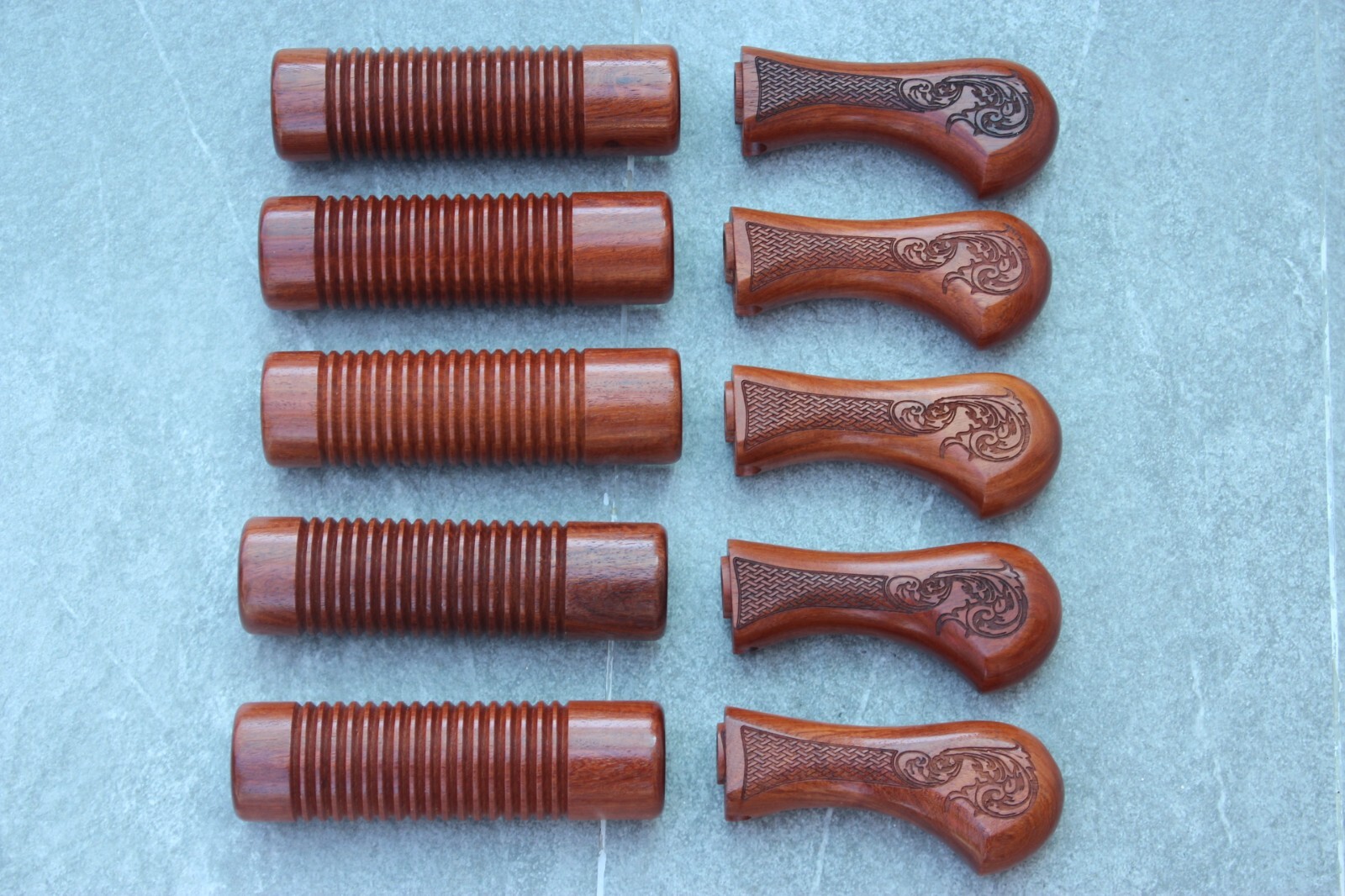 FOREND & STOCKS GRIPS FOR MOSSBERG 590 SHOCKWAVE 12 GA. WOOD FURNITURE ...