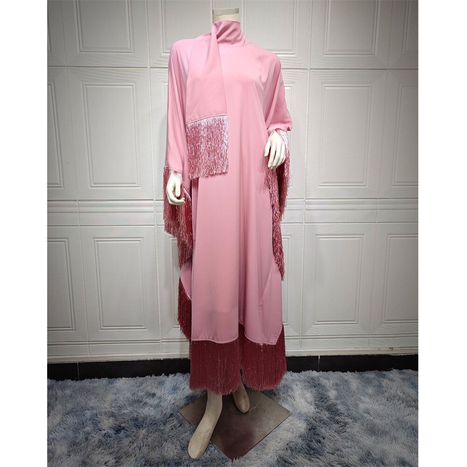 Dubai Abaya Women Oversize Muslim Bat Sleeve Maxi Dress Islamic ...