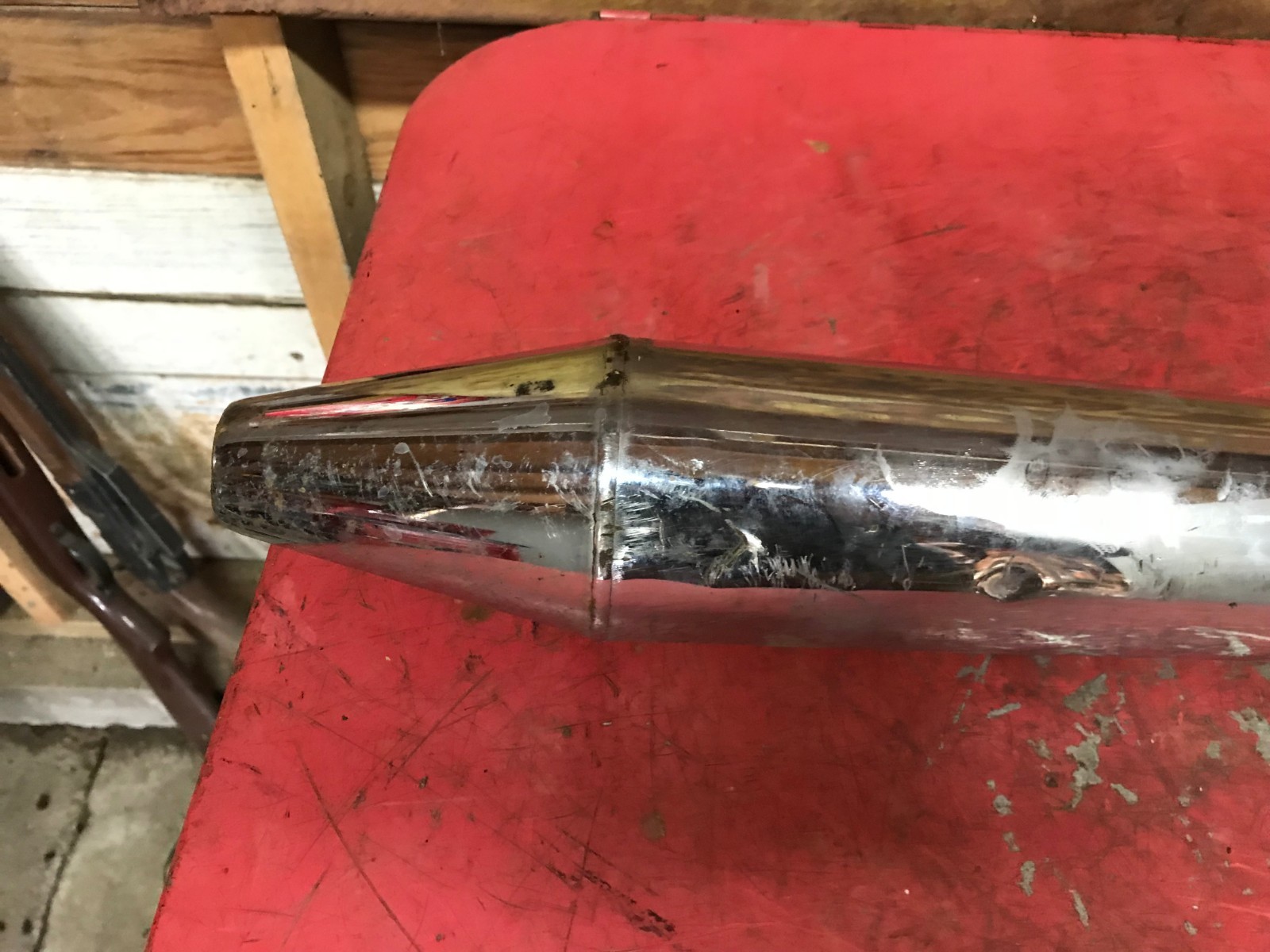 Vintage Exhaust Pipe Muffler 1 3/8" Triumph Wassell Bates BSA Ducati ...