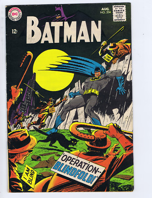 Batman #204 DC 1968 Operation Blindfold ! | eBay