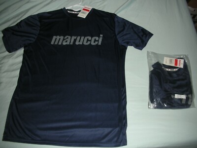2 NEW MEN'S MARUCCI BASEBALL JERSEYS, SIZE LARGE, NAVY, $50 RETAIL | eBay