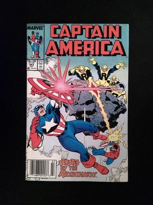 Captain America #343 MARVEL Comics 1988 VF+ NEWSSTAND FRENZ VARIANT | eBay