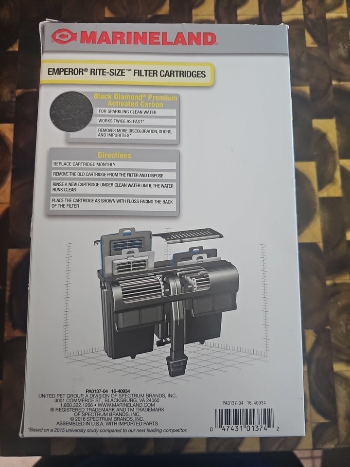 Marineland Emperor Power Filter Cartridge Rite Size E 4 Count PA0137-04 ...