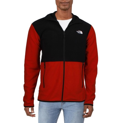 The North Face Mens Orange Colorblock Fleece Fleece Jacket M BHFO 6796 ...