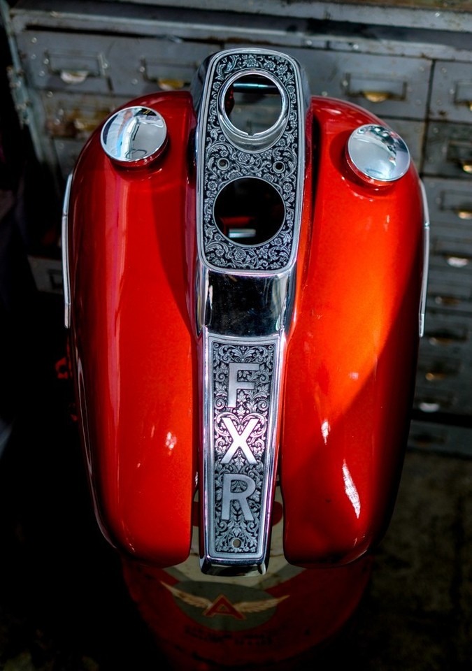 Engraved Scrollwork Metal dash console inserts FXR FXRT FXRC FXRD FXRT ...