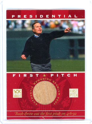 2002 Topps American Pie Presidential First Pitch Seat PFPR-GHWB George ...