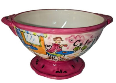 Certified International cafe Girl Paris Scene Pink Bowl Jennifer ...