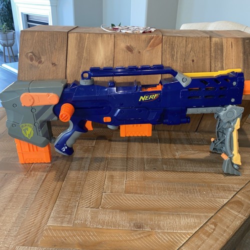 Nerf N-Strike Blue Longshot CS-6 Bolt Action Blaster Rifle- No ...