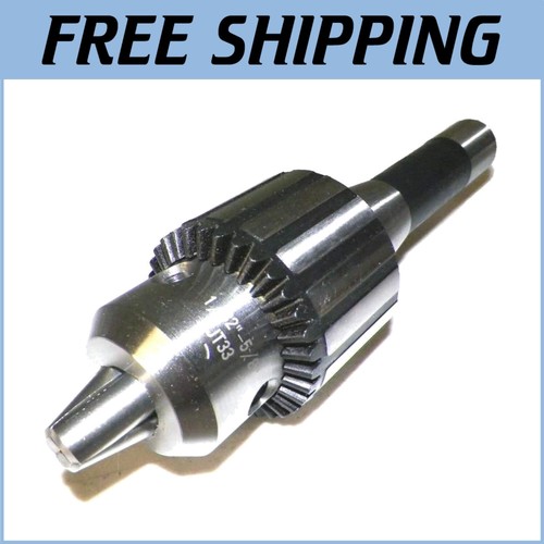 Heavy Duty Drill Chuck 1/32"-5/8" with R8 Arbor & Chuck Key - Precision ...