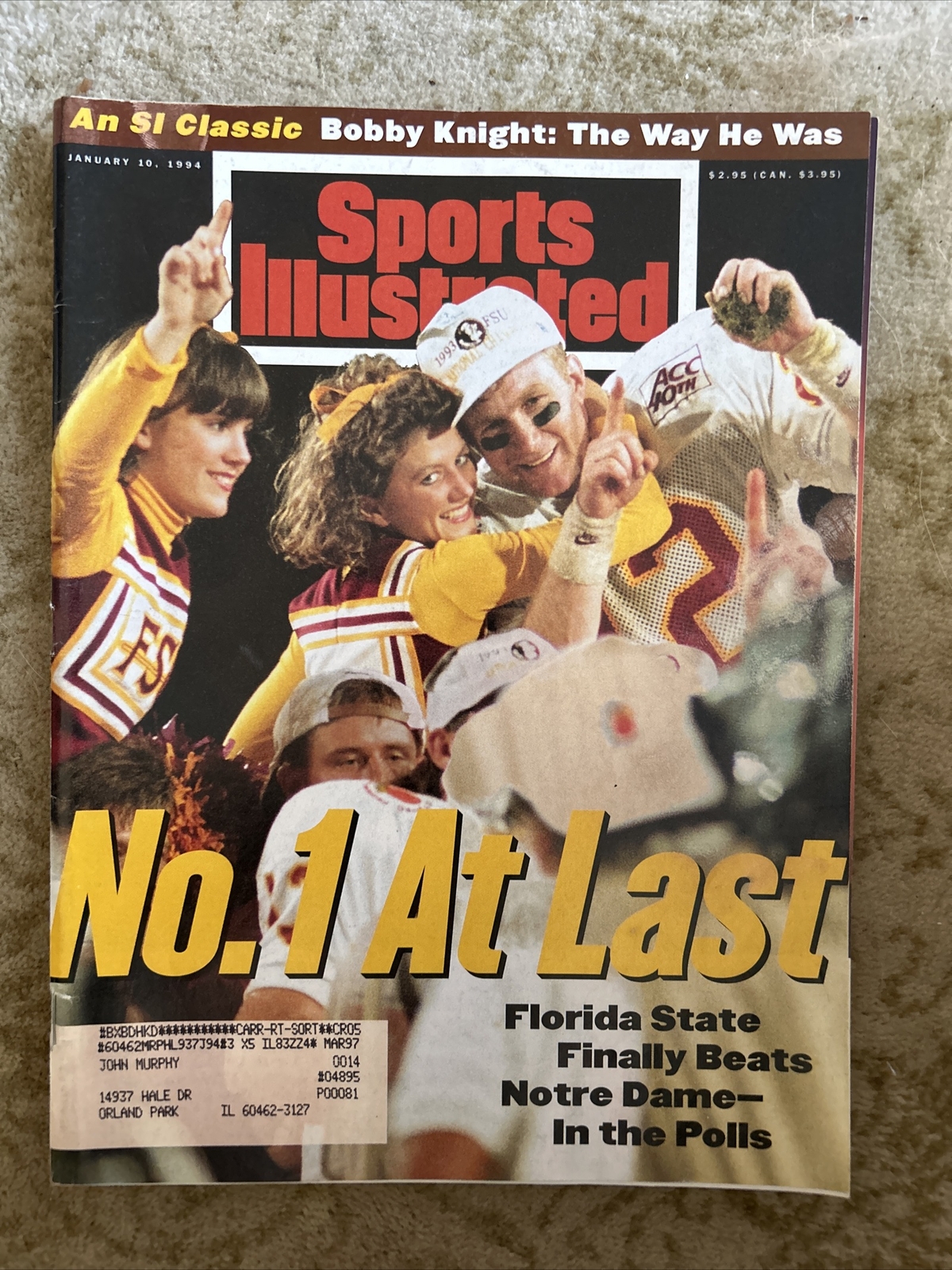 Sports illustrated 1994 Florida State Ex | eBay
