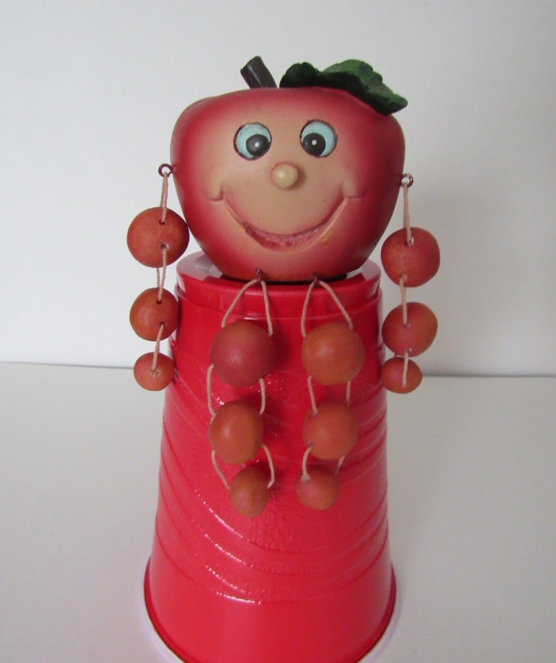 Anthropomorphic Whimsical Smiling Apple Shelf Sitter Vintage | eBay