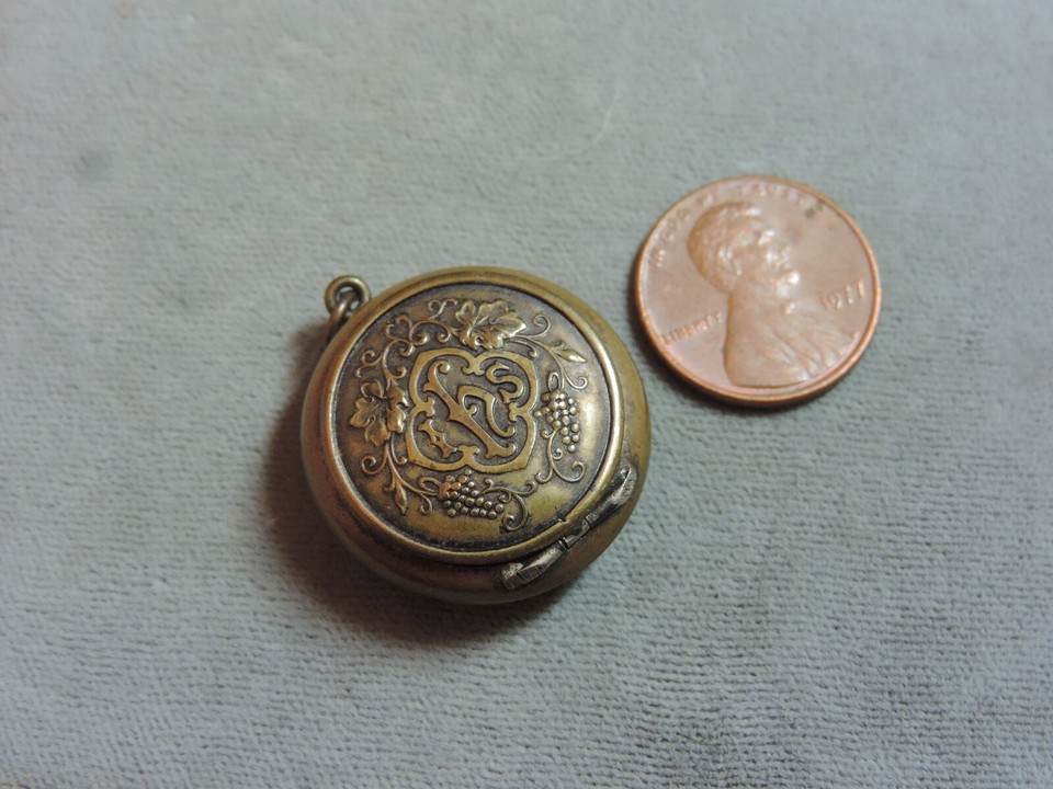 Religious IHS Embossed Cover Hinged Locket Relic Holder Pendant ...