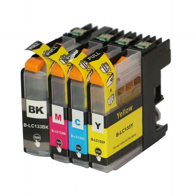 4 Ink Cartridge For LC-133 Brother DCPJ152W DCP J172W DCPJ552DW Printer ...