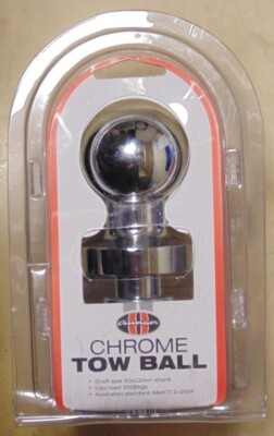 Aunger Chrome Tow Ball 3.5T 50mm For Towing Trailer Caravan 4WD Toyota ...