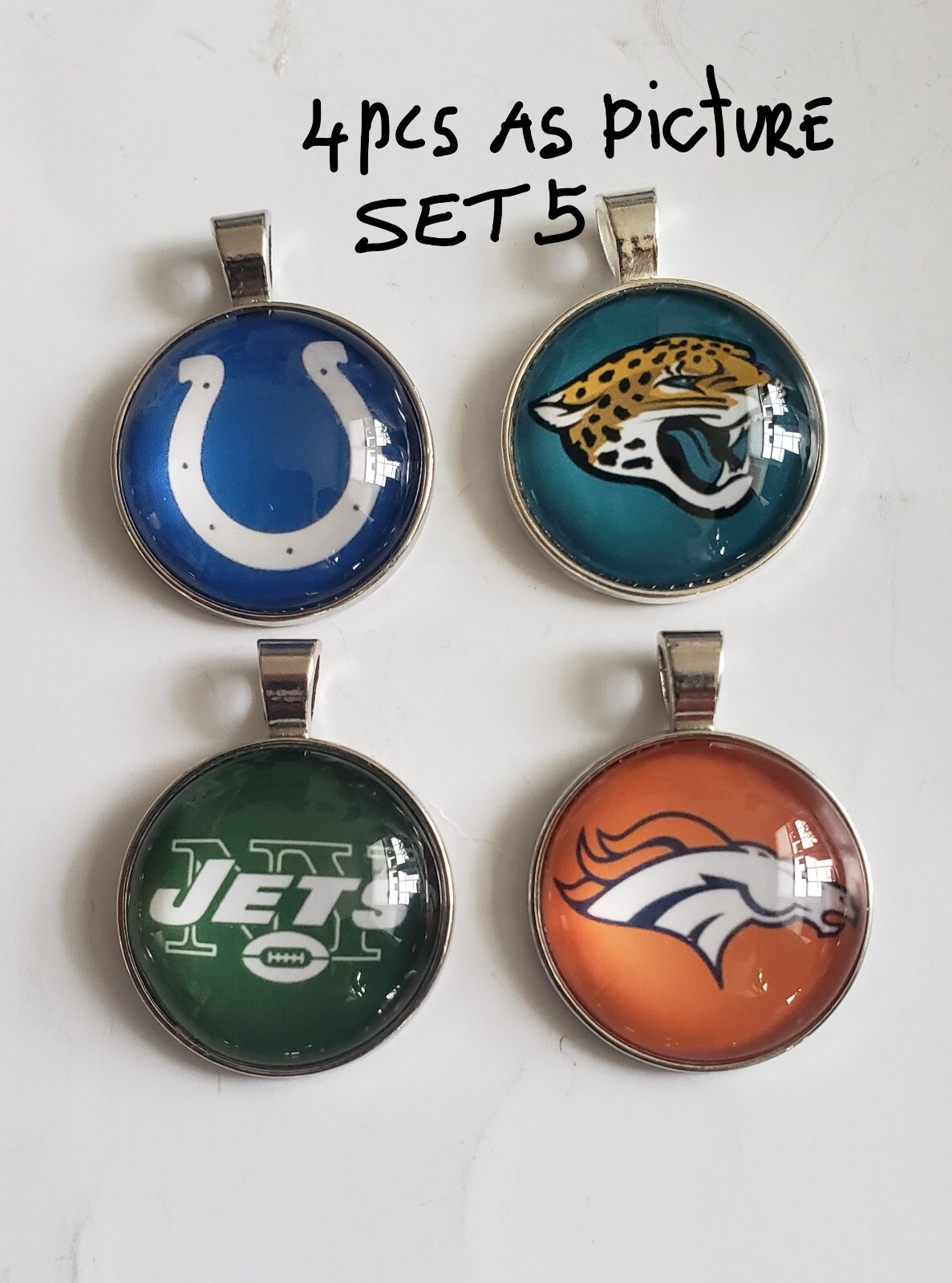 Sale Lot of 2-5pcs Big round shape pendants of NFL Football teams for ...