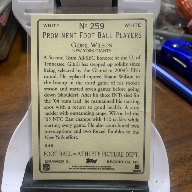 2006 Topps Turkey Red - White #259 Gibril Wilson for sale online | eBay