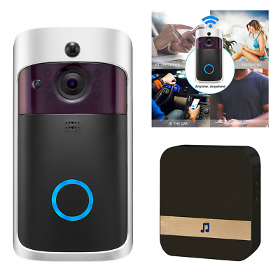 Wireless Smart WiFi DoorBell IR Video Visual Camera With Memory Card ...