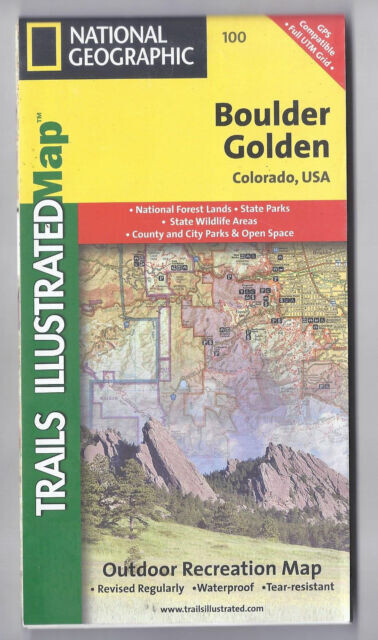 National Geographic Trails Illustrated Colorado Boulder Golden Topo Map ...