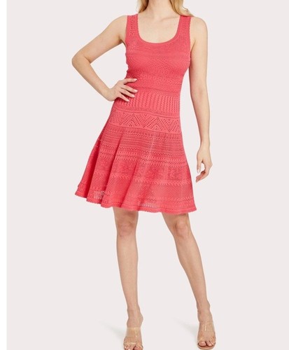 Milly Tech Pointelle Fit And Flare Lace Crochet Dress Women Size P- 2 ...