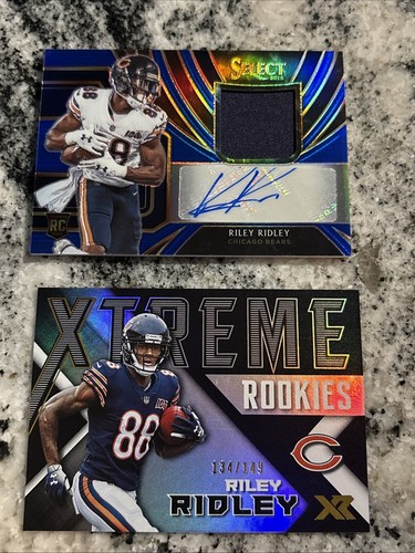 Riley Ridley 2019 Select Patch Auto #’d 35/75 RC & 2019 Xr Xtreme #’d ...