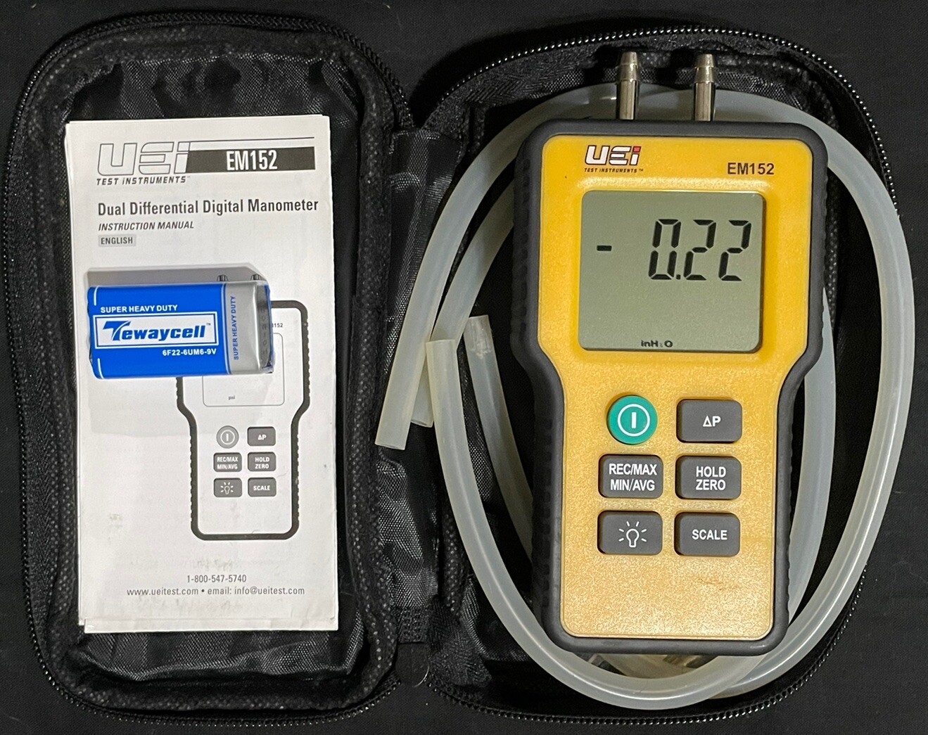 UEI Dual Differential Digital Manometer W/ Carrying Case | eBay