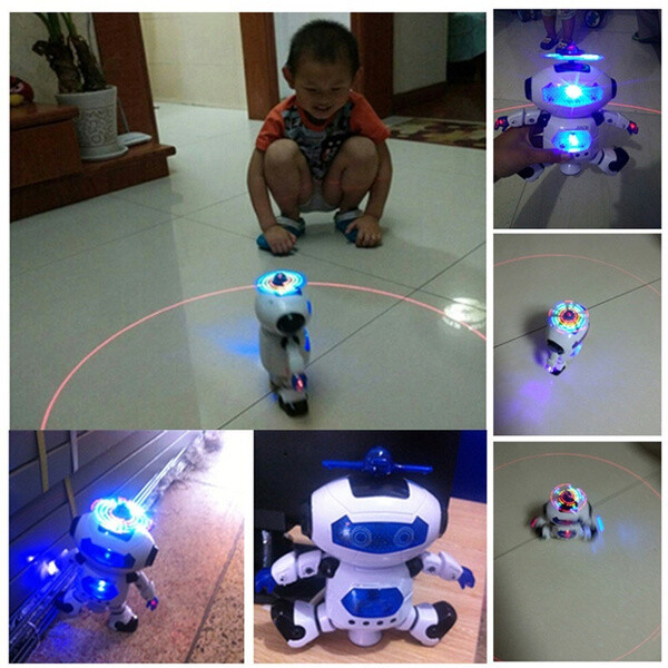 DANCING DISCO ROBOT BRAND NEW 360 ROTATION FLASHING LIGHTS WITH DYNAMIC ...