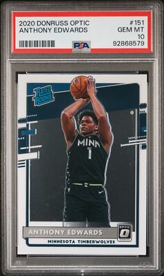 2020 Panini Donruss Optic #151 Anthony Edwards Rated Rookie PSA 10 RC ...