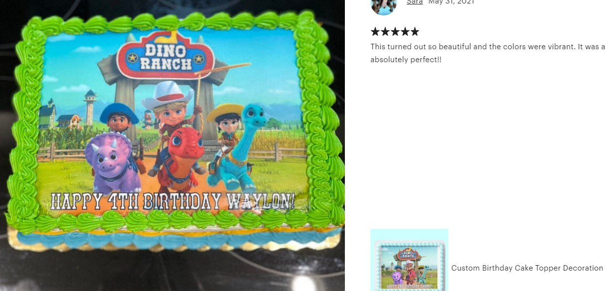 Dino Ranch Custom Cake Topper Pre-k | eBay