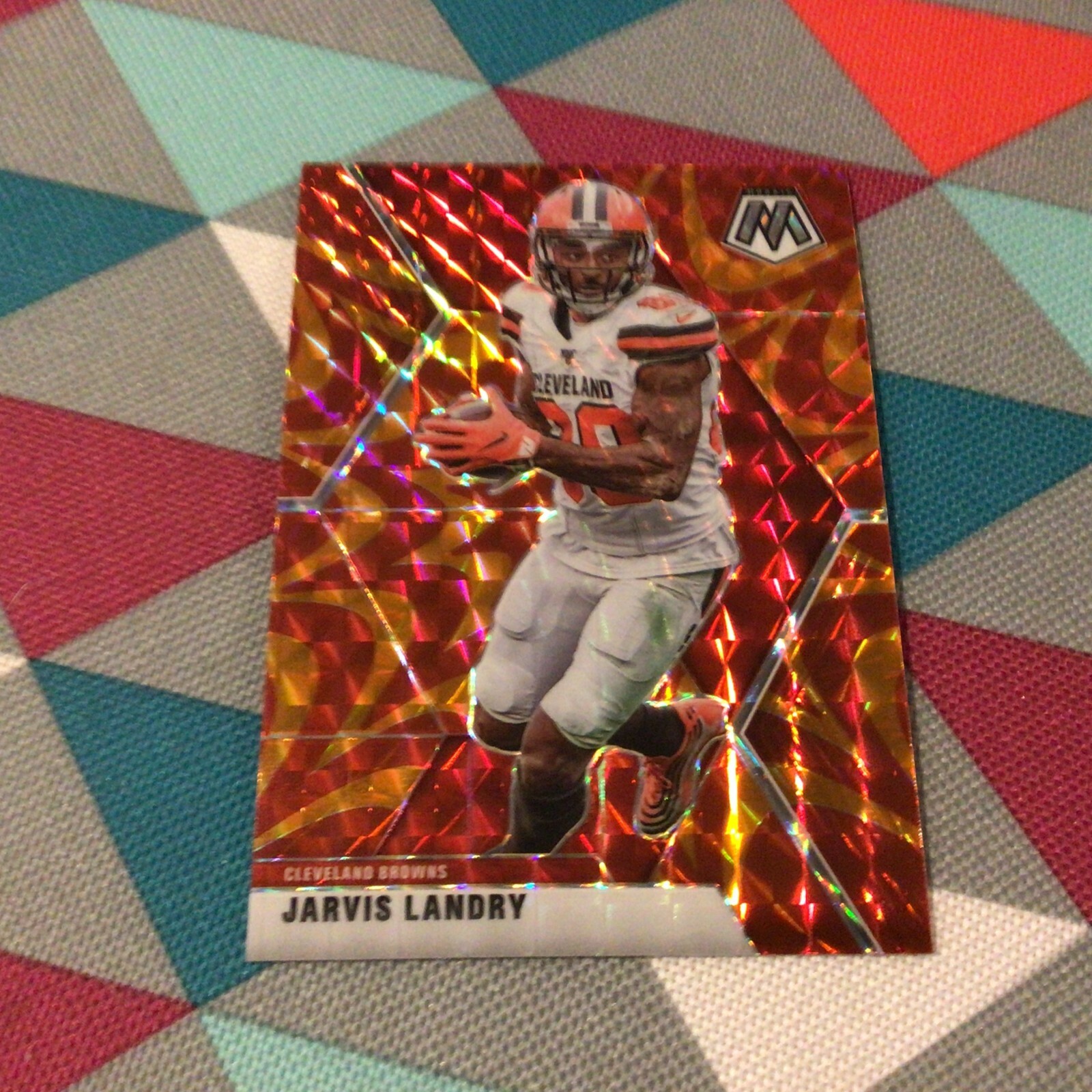 2020 Panini Mosaic - Jarvis Landry #56 Mosaic Reactive Orange Prizm for ...