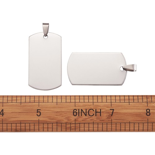 50pcs 201 Stainless Steel Rectangle Blank Stamping Tag Pendants Charms ...