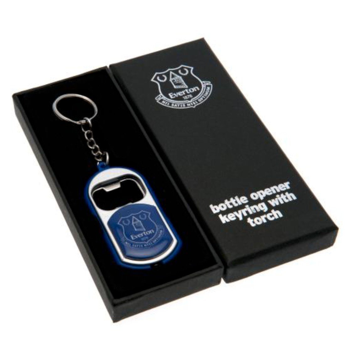 EVERTON FC Keyring Badge Bag Charm Door Key Bottle Opener Torch Gift ...