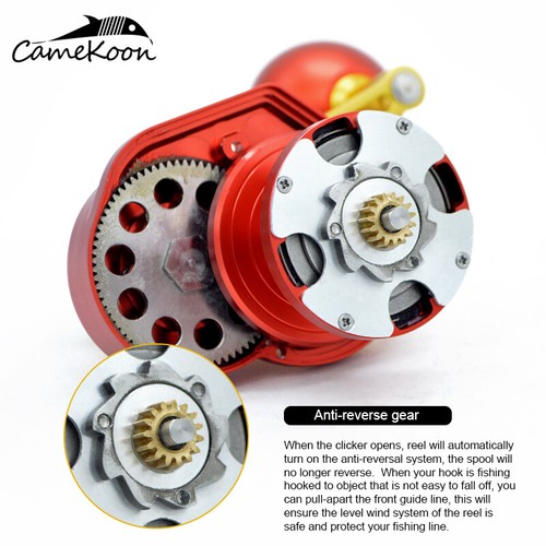 CAMEKOON Lever Drag Jigging Reel Overhead Saltwater Multiplier Trolling ...