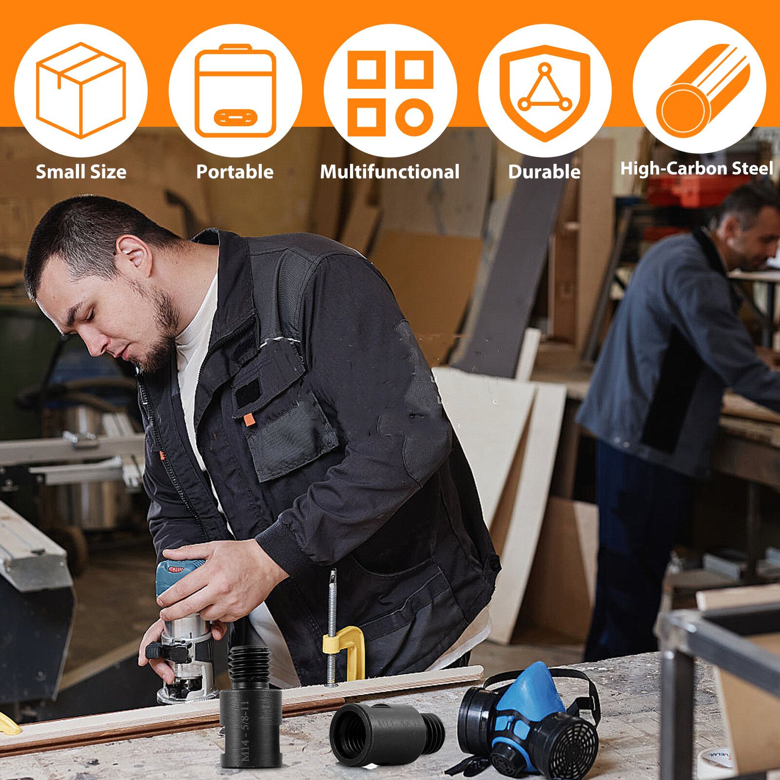 4Pcs M14 to 5/8inch Angle Grinder Attachment Adapter M14 Female to 5/8 ...