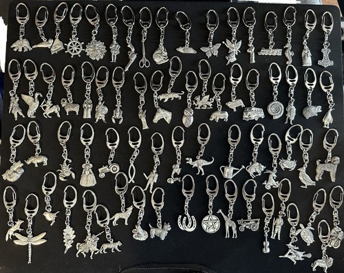 Small Miniature Hand Finished Pewter Keyrings | eBay UK