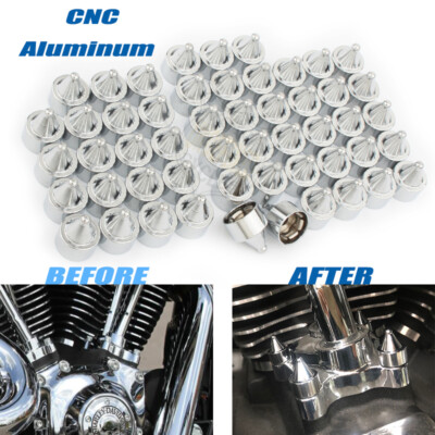 Chrome Engine Bolts Topper Covers Caps Kit For Harley Dyna Super Glide ...