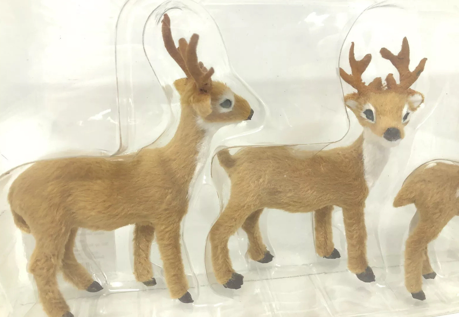 Target Wondershop Mini Deer Set Retro Holiday Christmas Village Fur ...