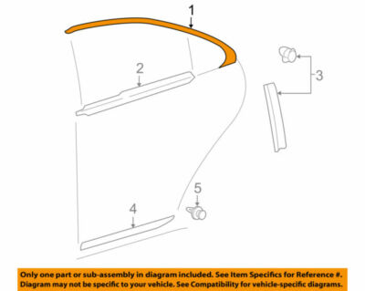 75708-33030 Toyota Moulding sub-assy, rear door window frame, lh ...