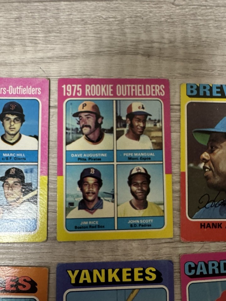 1975 Topps Baseball Lot - Yount, Carter, Rice, Aaron, Schmidt+++ Lower ...