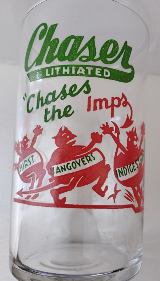 Chaser Lithiated Chases The Imps Soda Fountain Beer 4 1/2" Glass ...