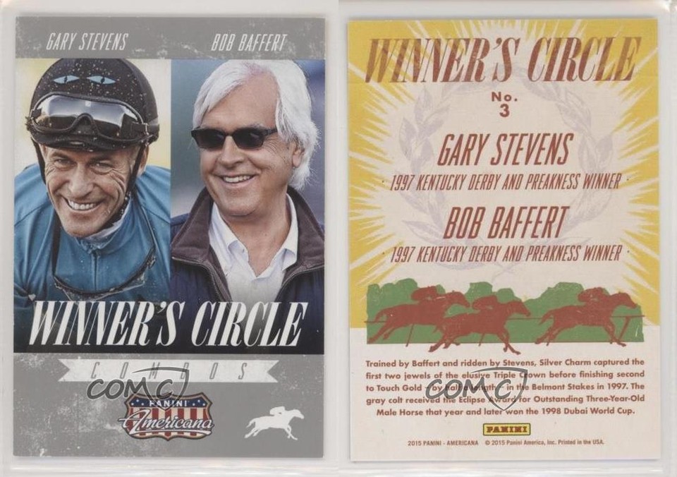 2015 Panini Americana Winner's Circle Combos Bob Baffert Gary Stevens ...
